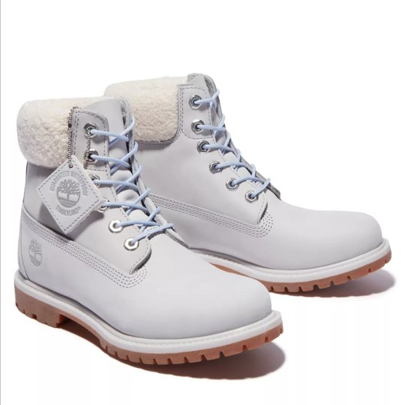 Timberland | Shoes | Womens Timberland Light Gray Premium 6inch ...